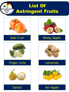 40+ List of Astringent Fruits & Vegetables - Vocabulary Point
