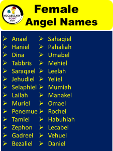 150+ Best Angel Names (Celestial, Male & Female) - Vocabulary Point