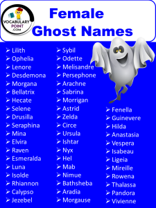 350 Ghost Names (Scary, Good & Funny) - Vocabulary Point
