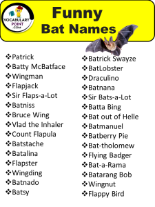 150 Bat Names (Pet, Cute & funny) - Vocabulary Point