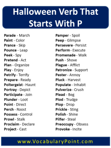 100 Halloween Words That Begin With P - Vocabulary Point