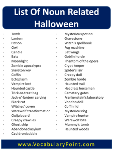 List Of Halloween Noun (Halloween Vocabulary) - Vocabulary Point