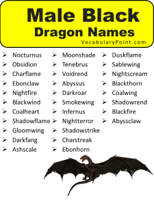Dragon Names (Black, Male & Female Name Ideas) - Vocabulary Point