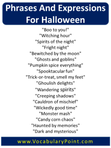 List Of Halloween Vocabulary Words In English - Vocabulary Point