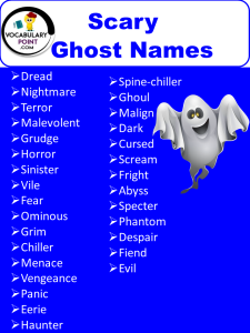 350 Ghost Names (Scary, Good & Funny) - Vocabulary Point