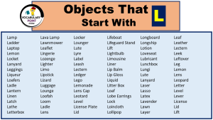 6oo+ Objects That Start With L (For Kids & Beginners) - Vocabulary Point