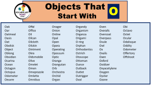 6oo+ Objects That Start With O (For Kids & Beginners) - Vocabulary Point