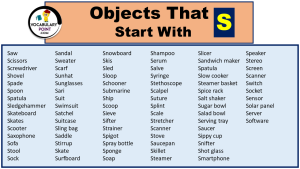 6oo+ Objects That Start With S (For Kids & Beginners) - Vocabulary Point