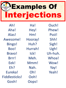 120+ Examples Of Interjection In Sentences In English - Vocabulary Point