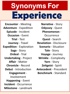 Adjectives for Experience (Descriptive Words for Experience ...