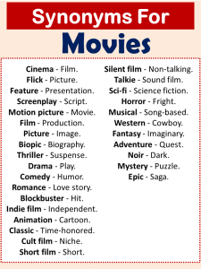 Adjectives for Movies (Descriptive Words for Movies) - Vocabulary Point
