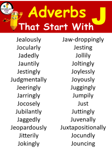 Adverbs That Start With J (List Of Adverbs) - Vocabulary Point