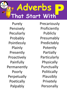 Adverbs That Start With P (List Of Adverbs) - Vocabulary Point