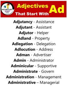 List of Adjectives That Start with AD - Vocabulary Point