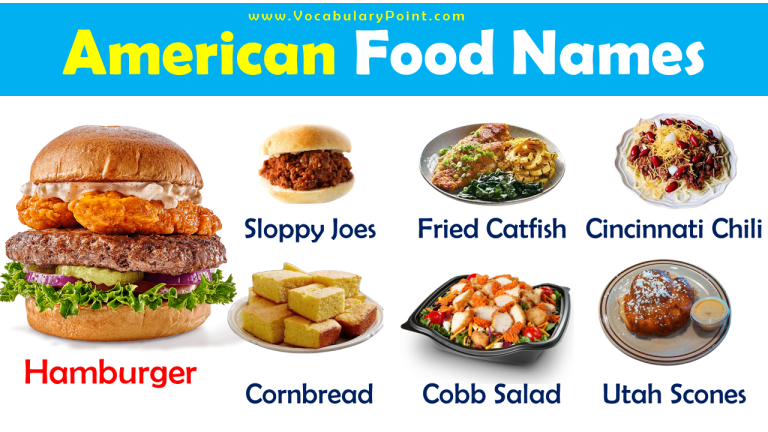 American Food Names (List of American Food Vocabulary) - Vocabulary Point