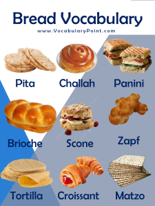 Bread Vocabulary (List of Bread) - Vocabulary Point