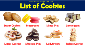 List of Cookies (Cookies Vocabulary Words) - Vocabulary Point