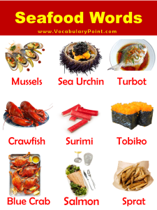 Seafood Vocabulary Words - Vocabulary Point