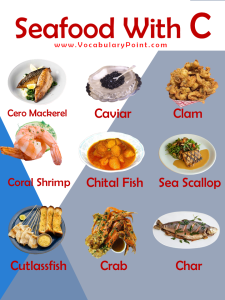 Seafood Vocabulary words Starting with C - Vocabulary Point