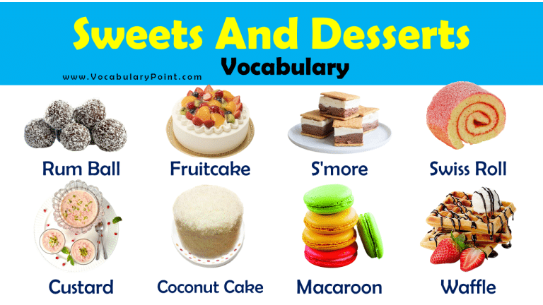 Sweets And Desserts Vocabulary - Vocabulary Point
