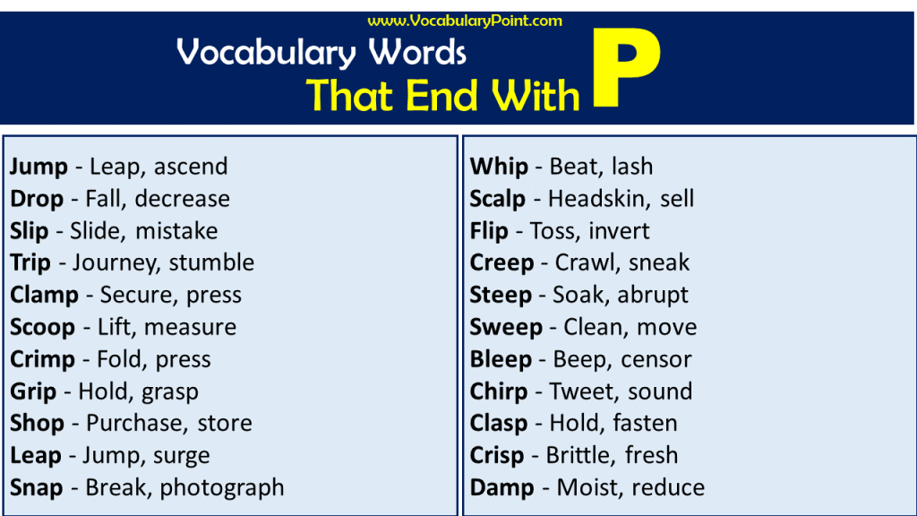 Vocabulary Words That End with P - Vocabulary Point