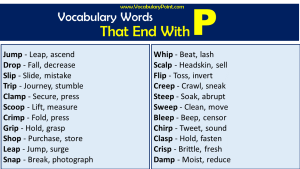 Vocabulary Words That End with P - Vocabulary Point