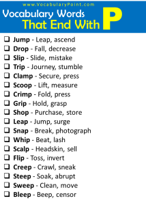 Vocabulary Words That End with P - Vocabulary Point