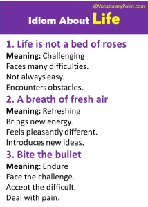 English Idioms About Life - Vocabulary Point
