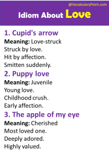 English Idioms About Love - Vocabulary Point