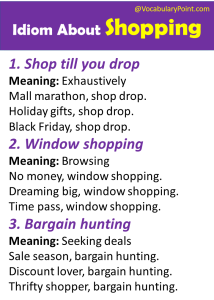 English Idioms About Shopping - Vocabulary Point