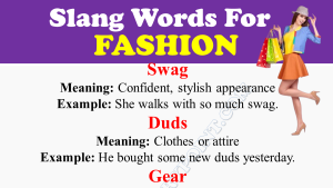 Top 50 Slang Words For Fashion - Vocabulary Point