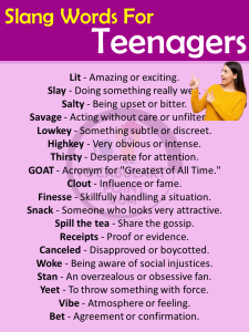 40+ Slang Words for Teenagers - Vocabulary Point