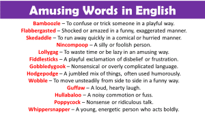 A to Z Funny Words (Comedy words and Phrases) - Vocabulary Point